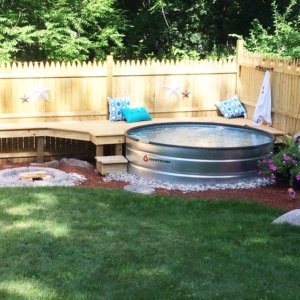 Galvanized Stock Tank Turned Into Backyard Private Pool - Proud Home Decor