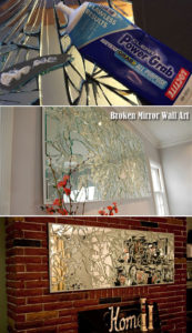 10 Magical Space Decorating Ideas to Reuse Broken Mirror - Proud Home Decor